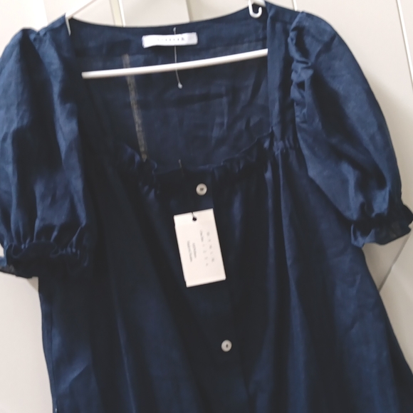 Sleeper | Dresses | Sleeperbrigitte Mini Linen Dressxl | Poshmark